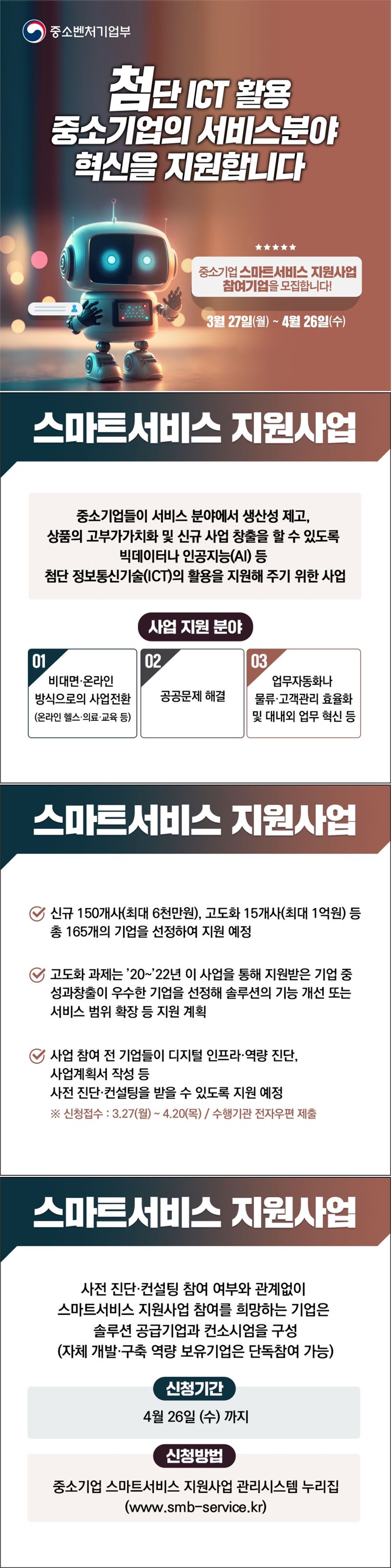 중기부 2023년 중소기업 스마트서비스 지원사업 참여기업 모집 한국경영자신문